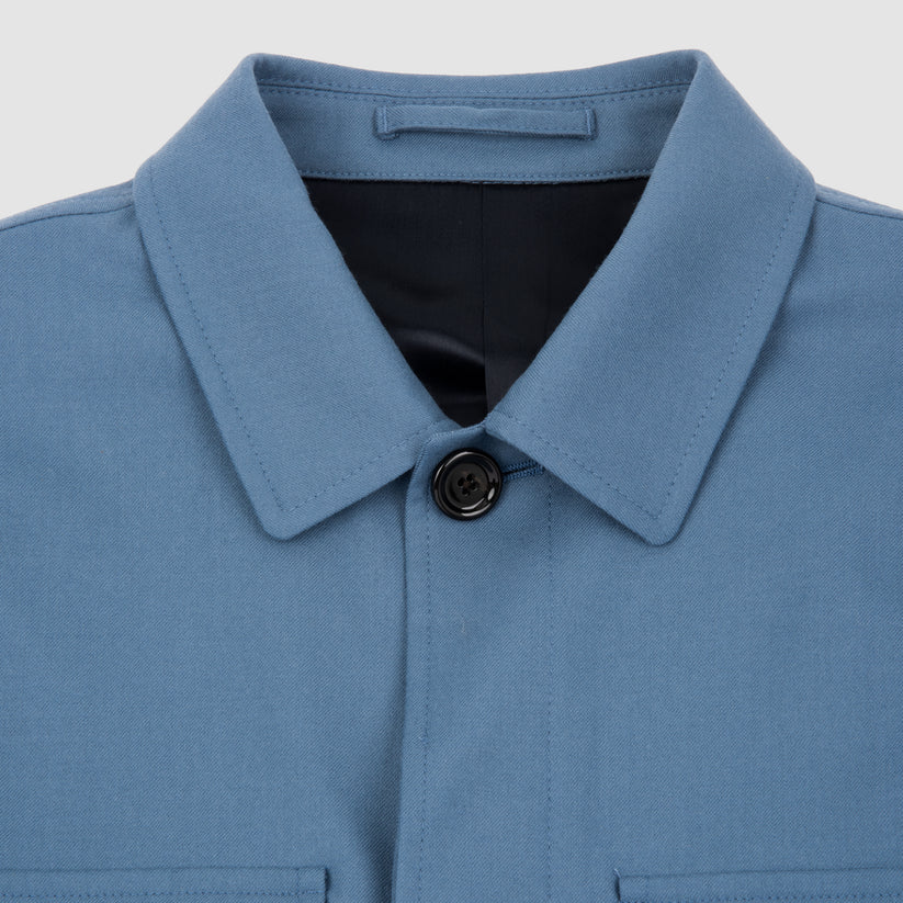Wool Shirt Jacket Light Blue – Silver Santa Fe