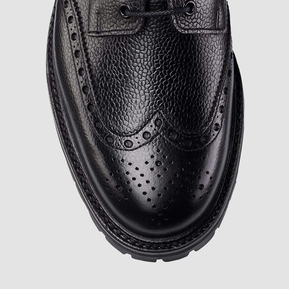 Islay, Black Scotch Grain, Vibram Cleated Sole – Silver Santa Fe